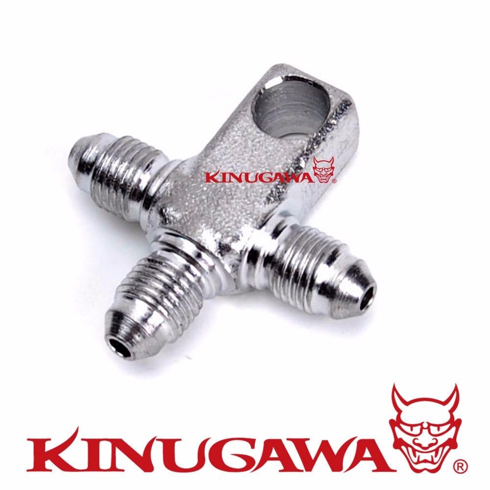 3 Way 3AN Tee Fitting Male JIC Splitter Lug Stainless 304 Brake / Turb ...