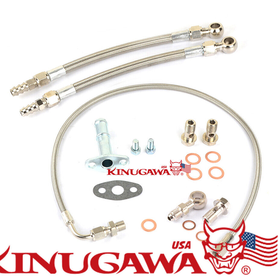 Kinugawa for Hyundai Genesis Turbo Oil / Water line kit GT28 GT30 Top ...