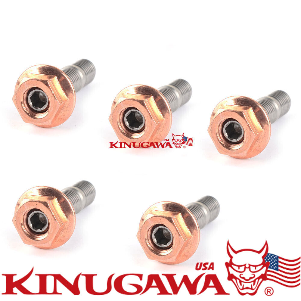 Turbo Stainless Stud Kit & Egged nuts M10x1.5 For Garrett GT40 GT42 Tu ...
